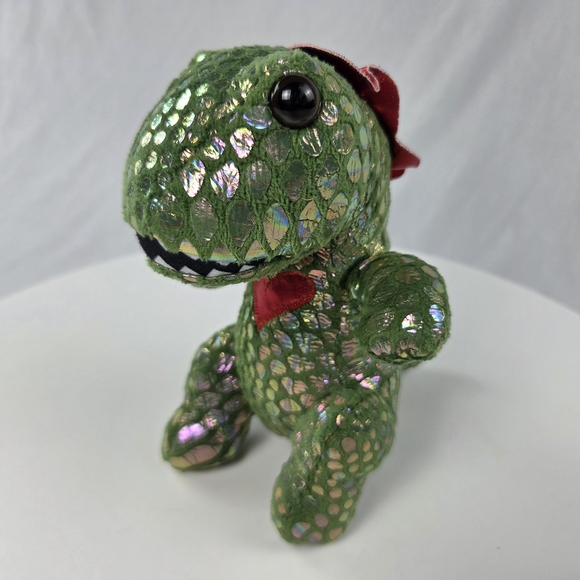 Toys | Mty Plush Green Spotty Metallic Dinosaurvelociraptor Dinosaur ...